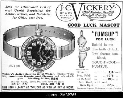 Fum's Up lucky mascot, WW1 Stock Photo - Alamy
