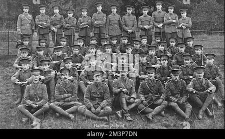 The Officer Training Corps at Harrow School in 1915 Stock Photo - Alamy