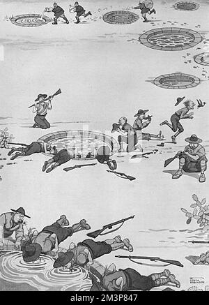 German Breaches of the Hague Convention by Heath Robinson Stock Photo ...