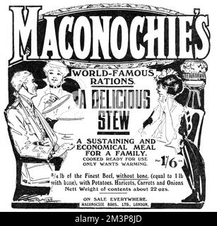 Maconochie's, WW1 advertisement Stock Photo - Alamy
