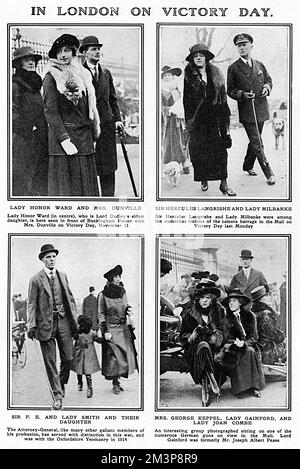 WW1 - Victory Celebrations in London - Parade of Nurses Stock Photo - Alamy