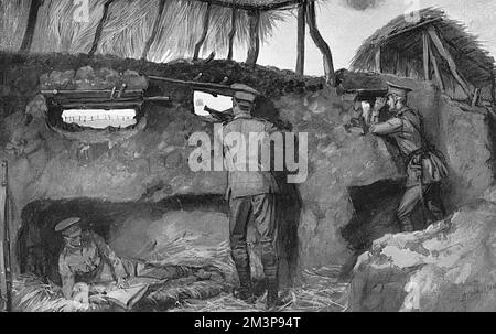 Siege trenches in the Aisne District, 1914 Stock Photo - Alamy