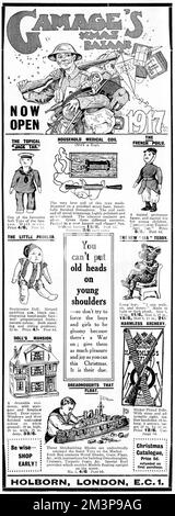 Gamages advertisement, WW1 Stock Photo - Alamy
