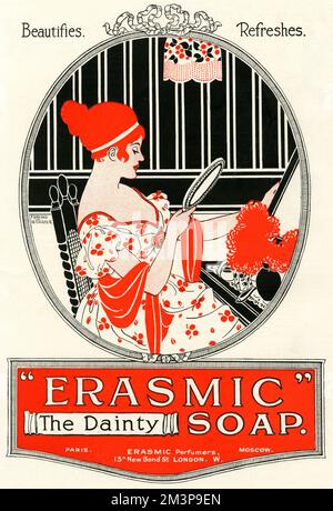 Erasmic Soap advertisement Stock Photo - Alamy