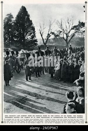 The coffin of King George V at Sandringham Stock Photo - Alamy