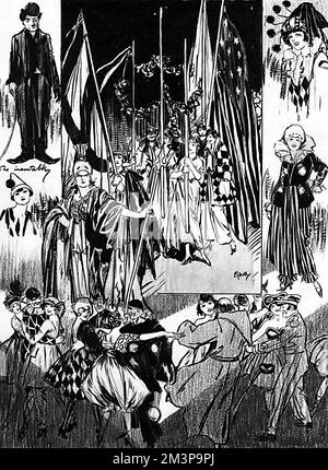 Victory Ball at the Albert Hall, end of WW1 Stock Photo - Alamy