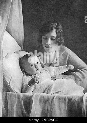 Lady Loughborough (Sheila Chisholm) with her baby Stock Photo - Alamy