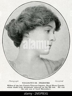 Lady Ingestre, formerly Lady Winifred Paget, widow of the late Lord ...