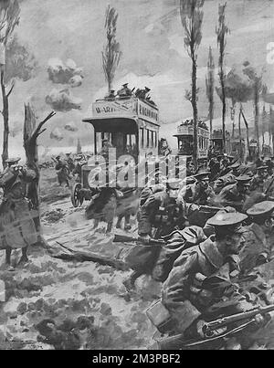 WW1 - London Buses at the Front Stock Photo - Alamy