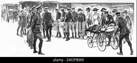 First World War ambulance train carriage interior National railway ...