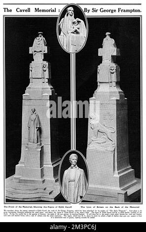 Edith Cavell Monument Stock Photo - Alamy