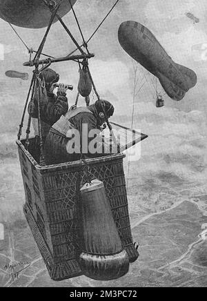 Royal Naval Air Service observation ballon WW1 Stock Photo - Alamy