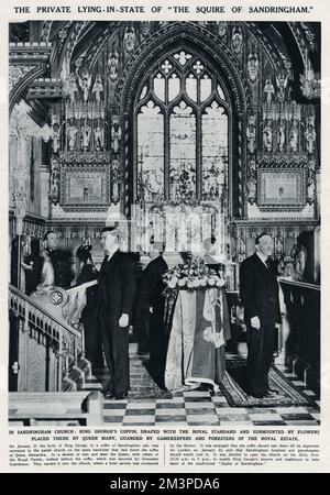 The coffin of King George V at Sandringham Stock Photo - Alamy