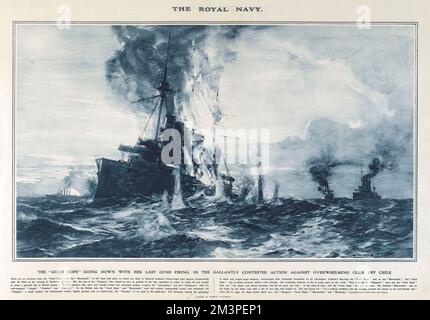 HMS Good Hope going Down HMS Good Hope was one of four Drake-class ...