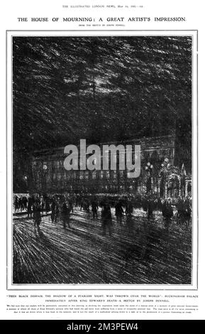 Death of Edward VII, Buckingham Palace, London Stock Photo - Alamy