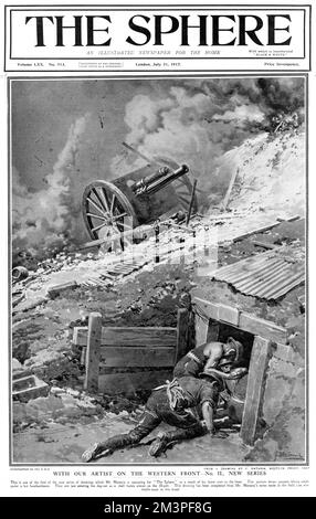 Explosion of an artillery shell at the front during the Battle of ...