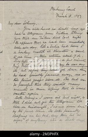 Richard B. Martin autograph letter signed to Victoria [Woodhull Martin ...