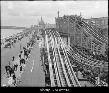 The 'Derby Racer' at Revere Beach , Roller coasters, Beaches. Leon ...