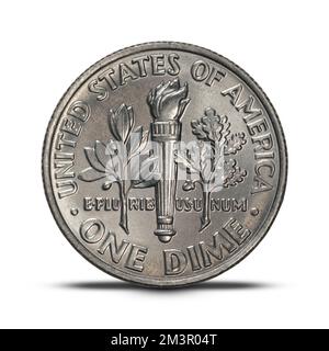 USA one dime, 2020 on white background Stock Photo - Alamy