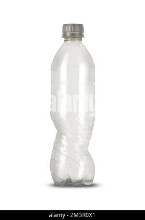 empty plastic drink bottle on white background Stock Photo - Alamy