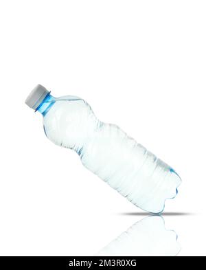 plastic tilted water bottle isolated on white Stock Photo - Alamy