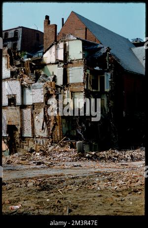 Rubble and ruins of building, Boston , Ruins, Urban renewal. Edmund L ...