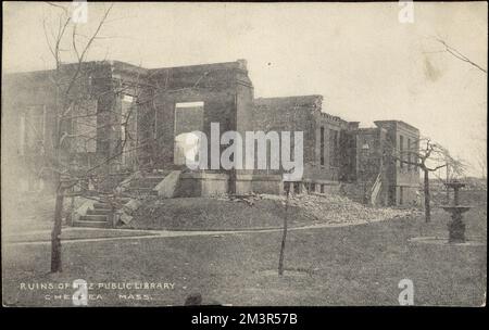 Ruins of Fitz Public Library, Chelsea Mass. , Fires, Ruins, Public ...