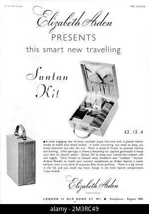 Advert for Elizabeth Arden sun cream 1934 Stock Photo - Alamy