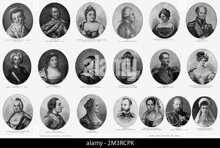 Family tree of Peter the Great and Catherine I Stock Photo - Alamy