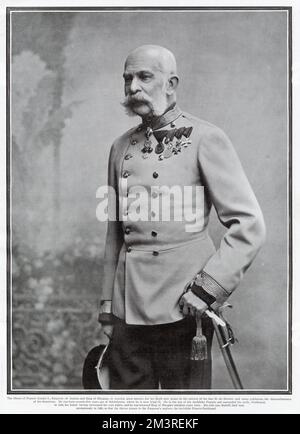 Franz Joseph I, Emperor of Austria (1830-1916), picture in gala uniform ...