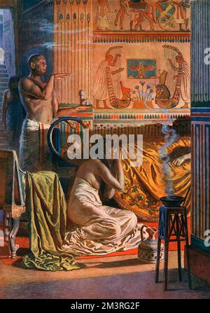 From Palace to Tomb, Ancient Egypt Reconstruction by Matania Stock ...