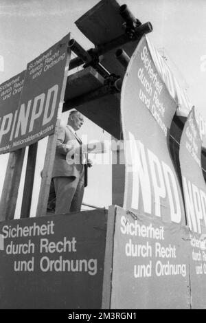 Election campaign appearances in 1969 by the radical right-wing NPD ...