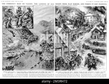 Raid against German positions on Vaagso and Maaloy Islands, Norway ...