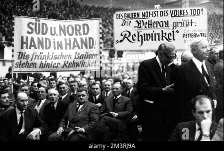 Rally of the German Farmers' Association (DBV) in 1968 in the Dortmund ...