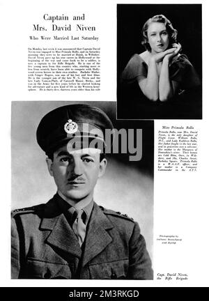 DAVID NIVEN AND PRIMULA ROLLO Stock Photo - Alamy