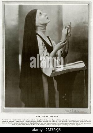 THE MIRACLE, Actress Lady Diana Duff Cooper as the Madonna, December 4 ...