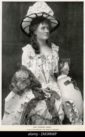 Winifred Emery and Cyril Maude in The School for Scandal, comedy by ...