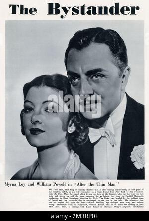 MYRNA LOY, WILLIAM POWELL, AFTER THE THIN MAN, 1936 Stock Photo - Alamy