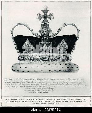 Imperial State Crown of George I Stock Photo - Alamy
