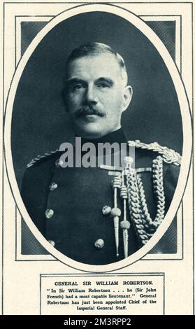 WILLIAM ROBERTSON (1860-1933) British Army officer as Chief of the ...