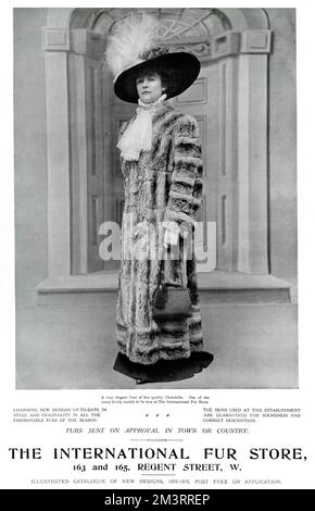 Advert for International Fur Store 1909 Stock Photo - Alamy