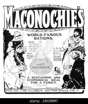 Maconochie's, WW1 advertisement Stock Photo - Alamy