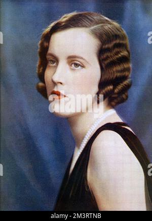 Sheila Chisholm, Lady Loughborough, later Lady Milbanke, pictured on ...