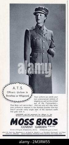WAAF officer uniform from Moss Bros 1940 Stock Photo - Alamy