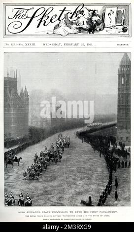 King Edward's First Opening of Parliament 1901 Stock Photo - Alamy