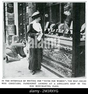 CHRISTABEL PANKHURST (1880-1958) British suffragette and daughter of ...