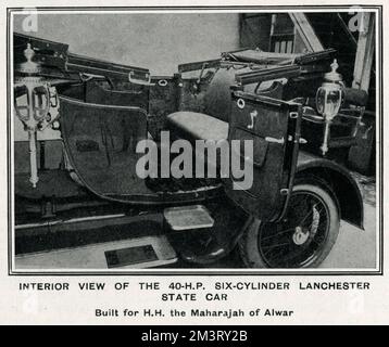 The Maharajah of Alwar's bespoke Lanchester Stock Photo - Alamy