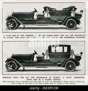 The Maharajah of Alwar's bespoke Lanchester Stock Photo - Alamy