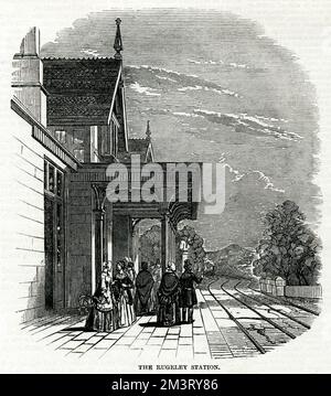 Rugeley Trent Valley railway station platform, England Stock Photo - Alamy