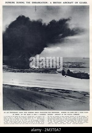 Dunkirk during the evacuation, northern France, WW2 Stock Photo - Alamy